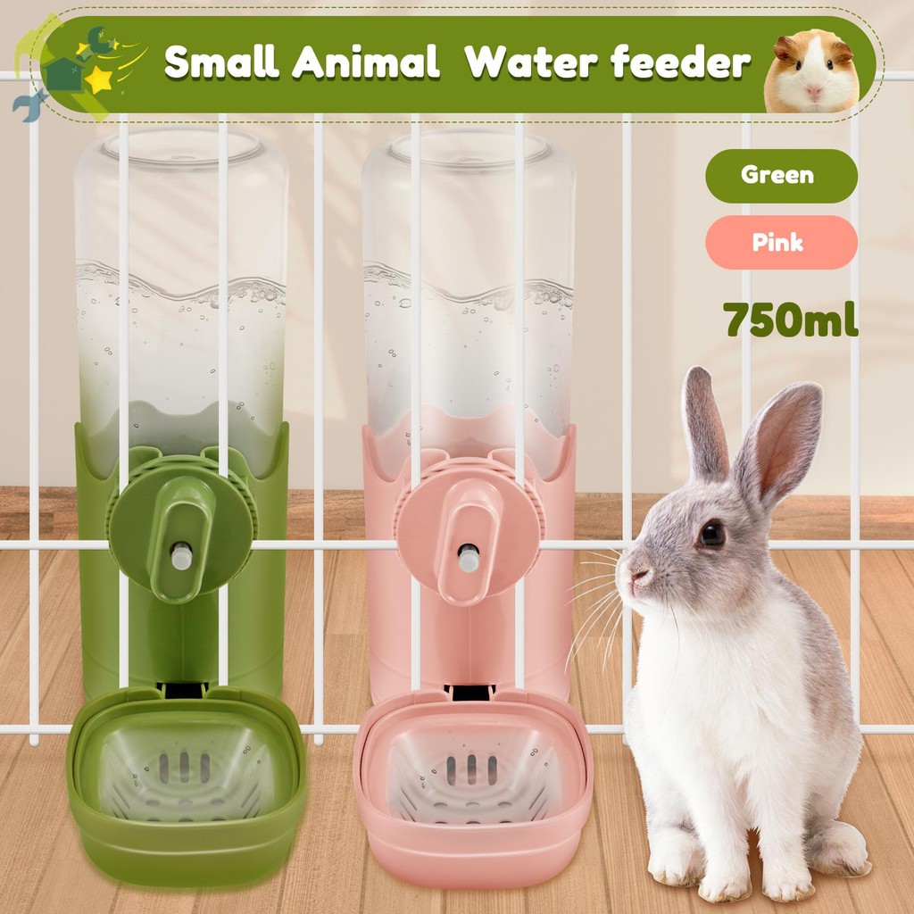 Pet Water Bottle 750ml Rabbit Water Bottle Hanging Automatic Pet Water ...