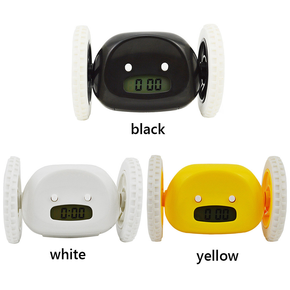 justeasybuy Jumping Alarm Clock Move Jump Roll Run Away Robot Alarm ...
