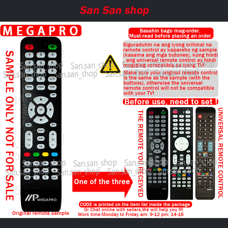 100% Universal remote control for Megapro smart tv remote na gagana sa tv mo Original button ...