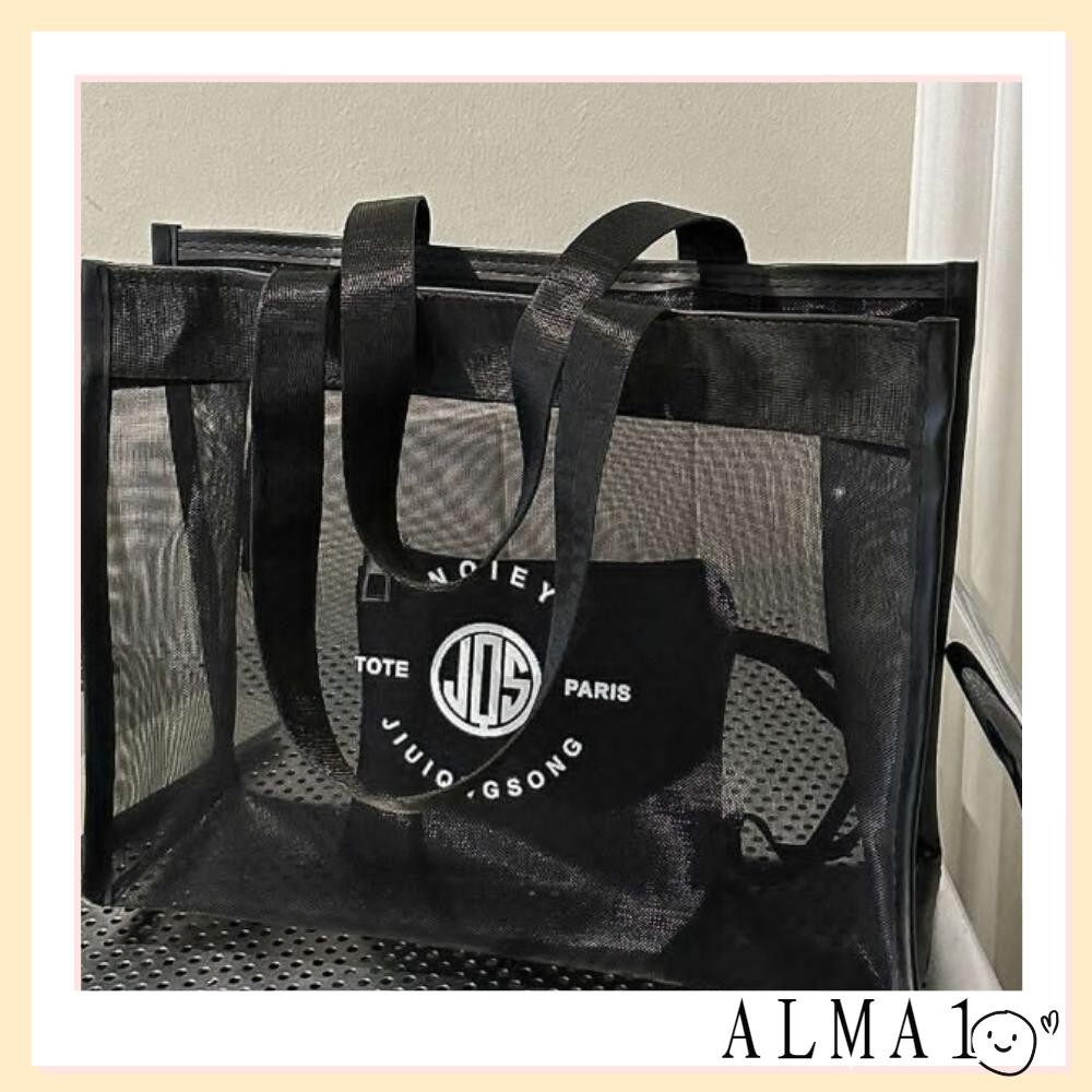 ALMA Transparent Mesh Totes Bags, Resistant To Dirt Large Capacity ...