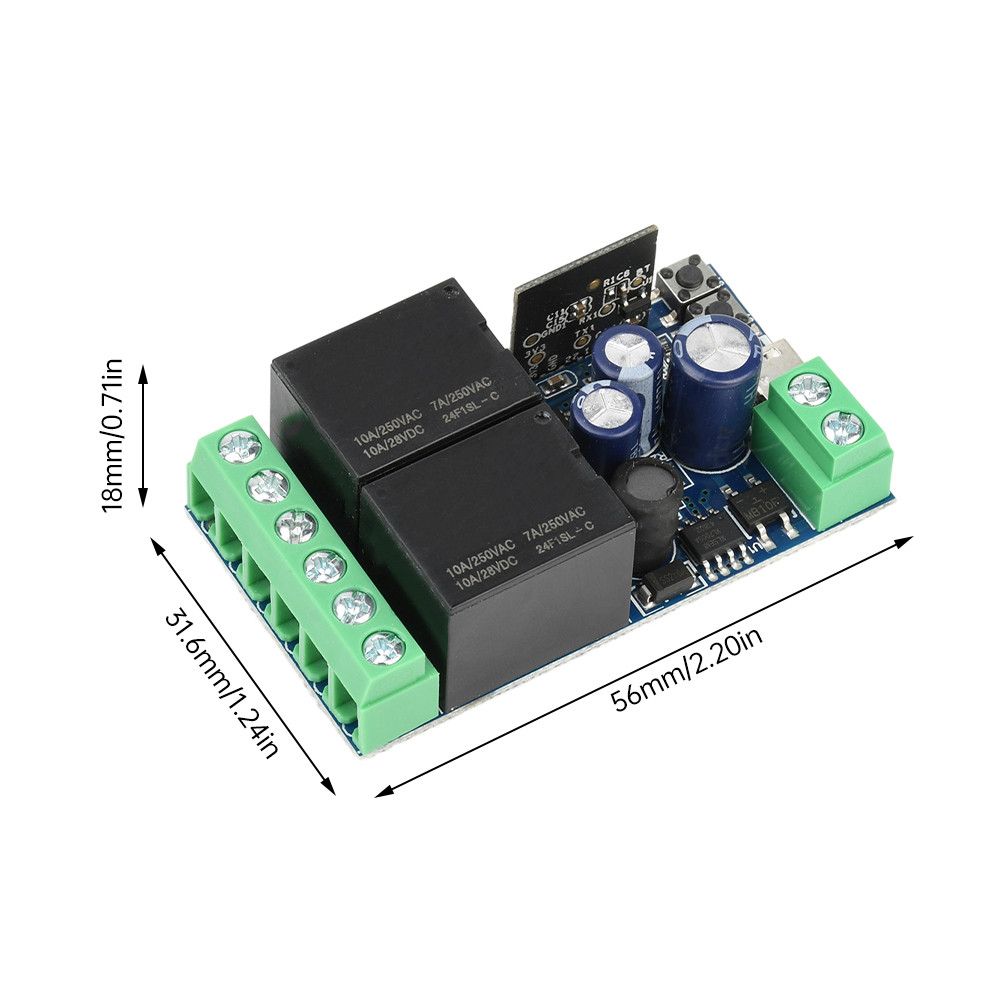 Pcbfun DC5V Works with Ewelink Smart WIFI Switch On/Off Two Relays ...