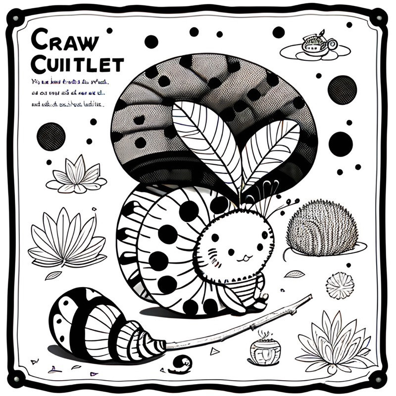 Insects (Chibi Style) - Set of 50 A4 A5 Coloring Pages for Wax, Pencil ...
