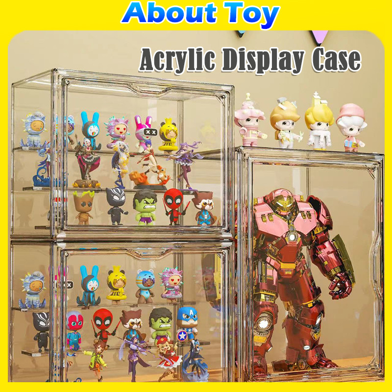 Acrylic Display Case Boxes Popmart Toy Storage Organizer Stackable ...
