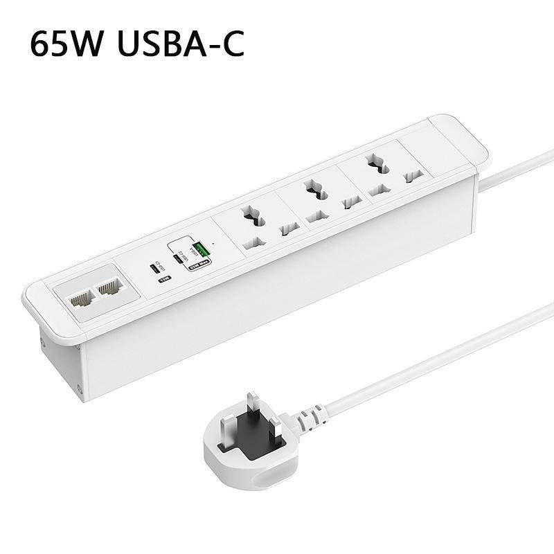 Cross-border 65W Concealed Universal Power Strip High Power usb Multi ...