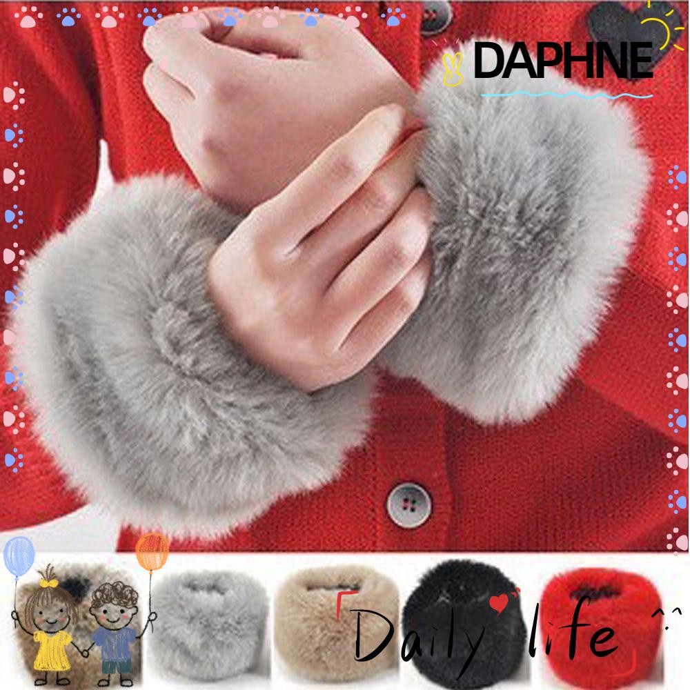 DAPHNE Faux Fur Wrist Cuffs Windproof for Wool Coat & Jackets ...