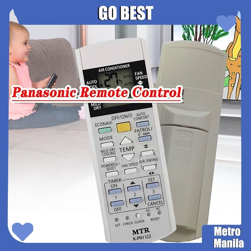 K-Pn1122 Remote Control For Panasonic Split Type Aircon A75c3208 ...