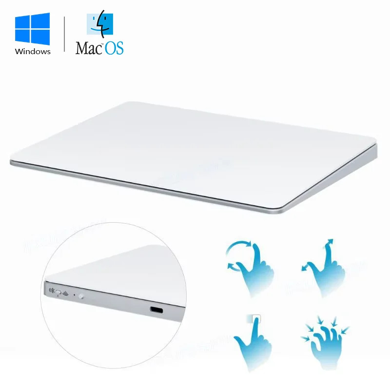 Wired Wireless 2.4G Bluetooth Touchpad Trackpad Mouse Magnetic External ...