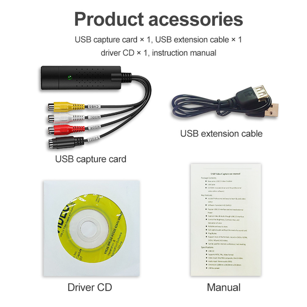 [cologoog.ph] USB 2.0 Video Capture Card VHS To Digital Converter VHS ...