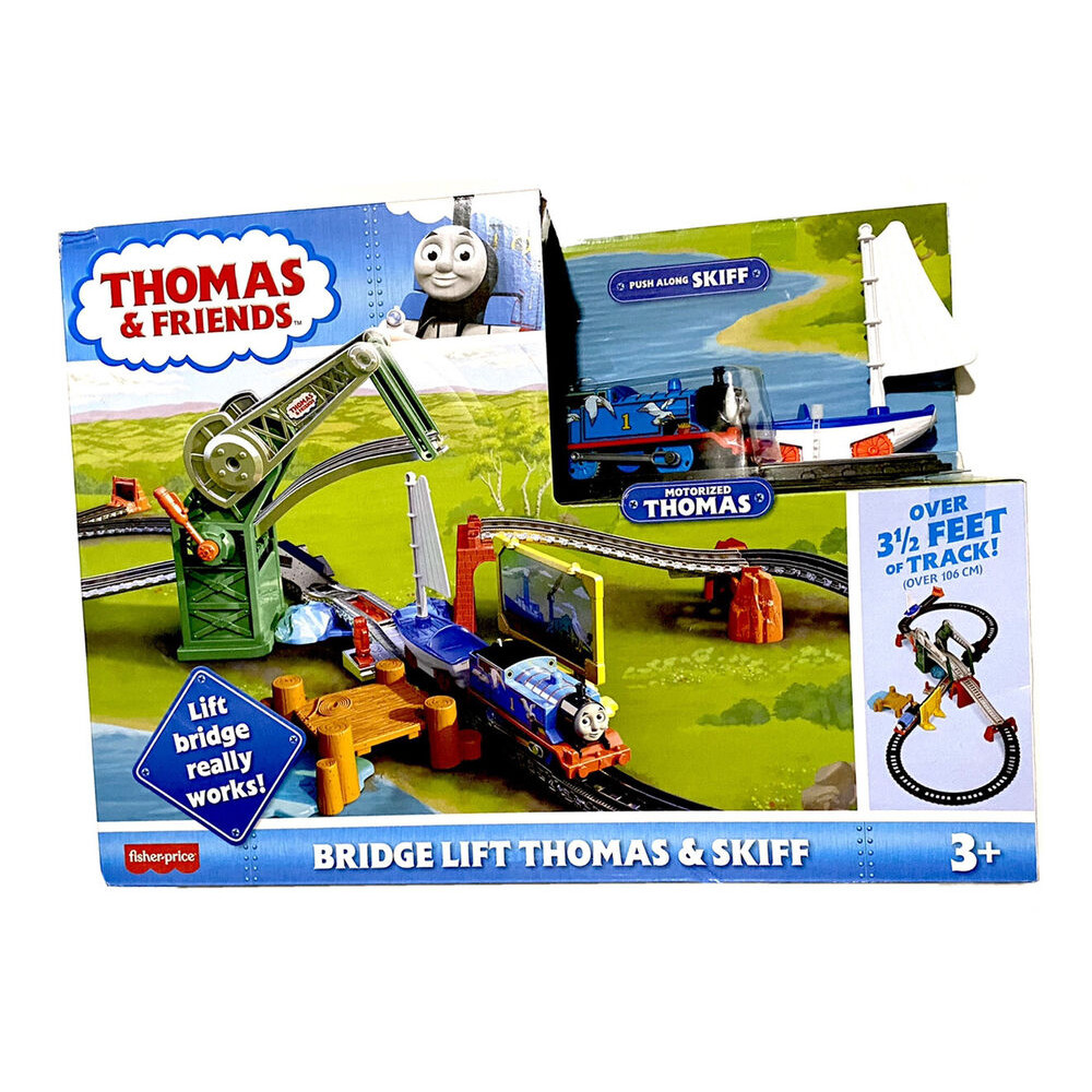 Thomas & Friends Bridge Lift Thomas & Skiff Fisher Price Train Set Kids ...