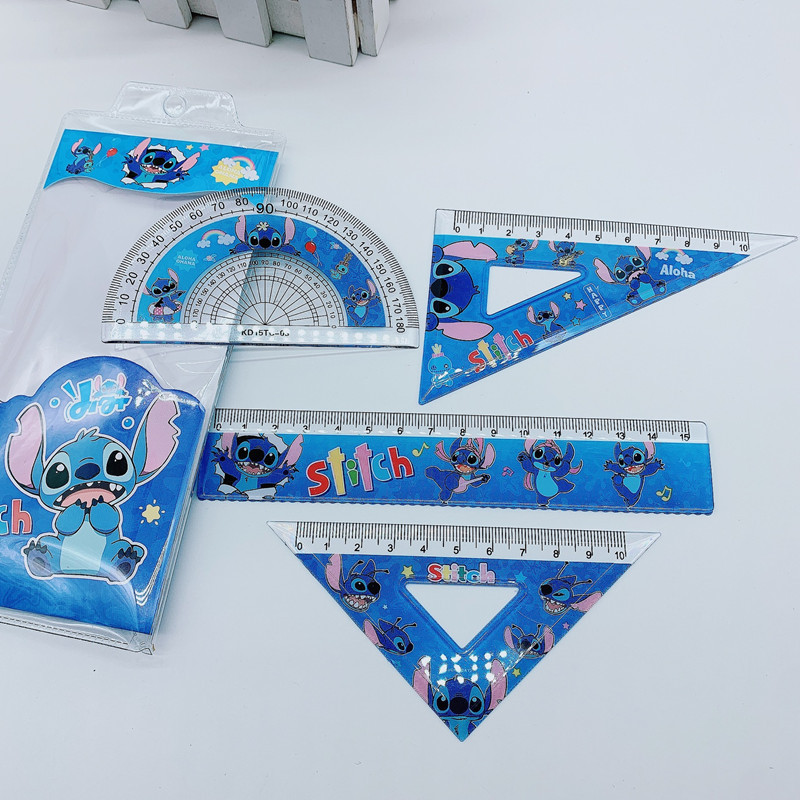 Disney Stitch Ruler Set Kawaii Stitch Student Study Stationery Cartoon ...