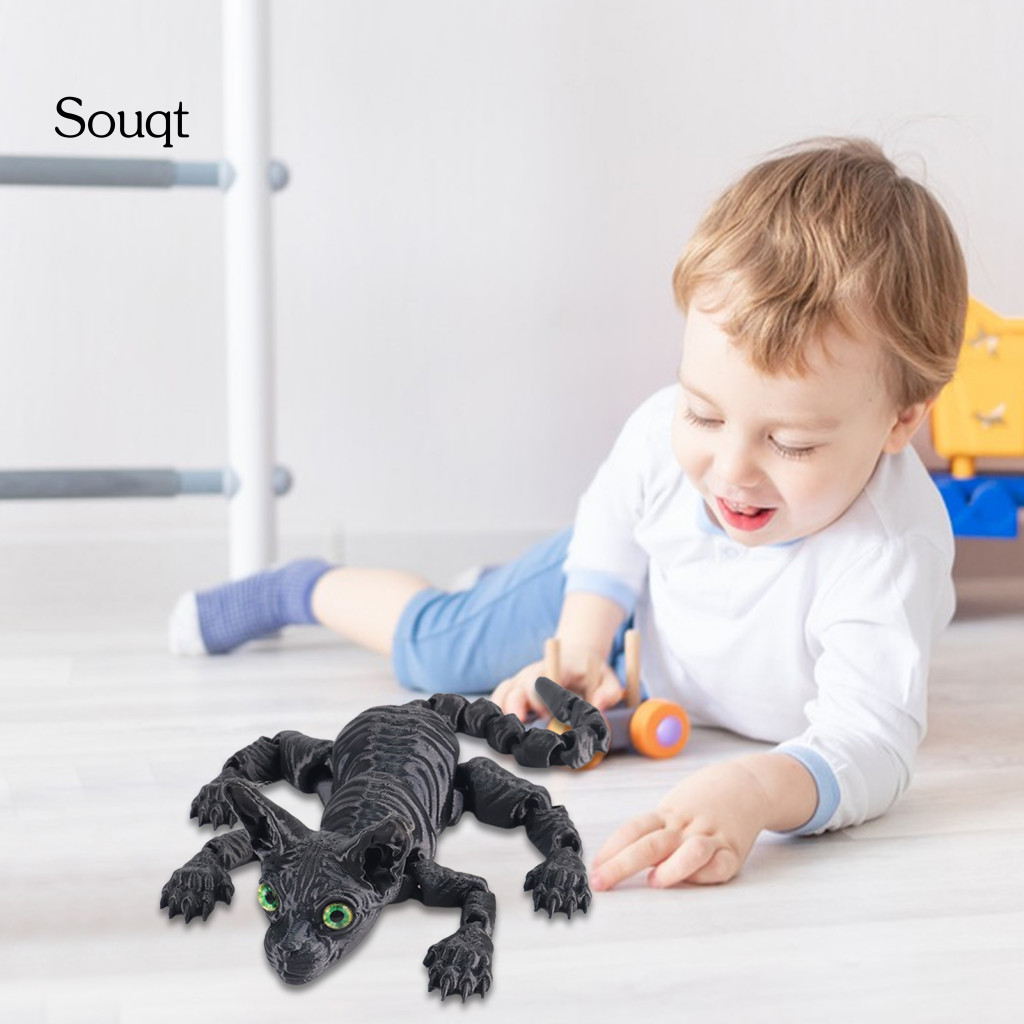 Hairless Cat Model Cat-themed Decor Articulated Sphynx Cat Figurine ...