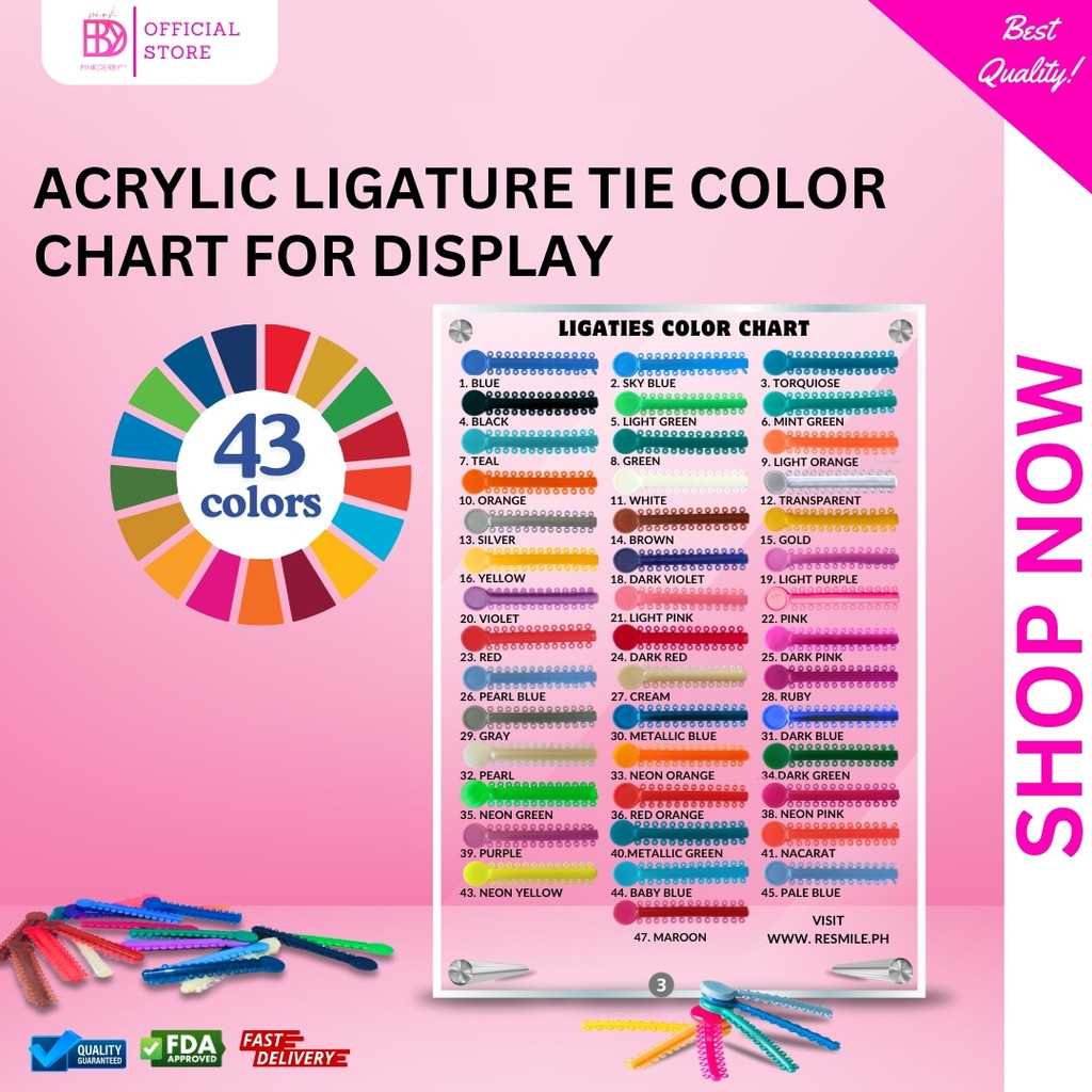 [Pinkderby] Acrylic Material Color Rubber Chart | Shopee Philippines