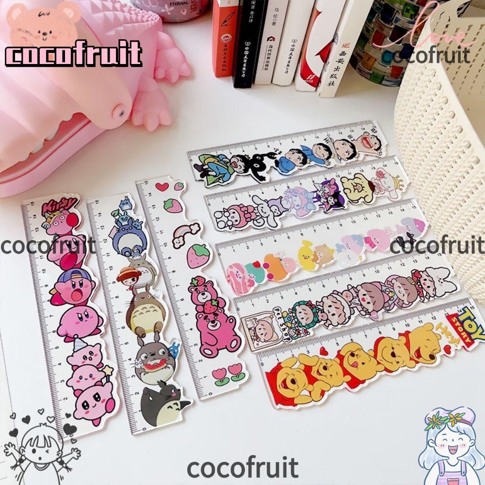 COCOFRUIT Labubu Ruler, Transparent Cartoon Sanrio Straight Rulers ...