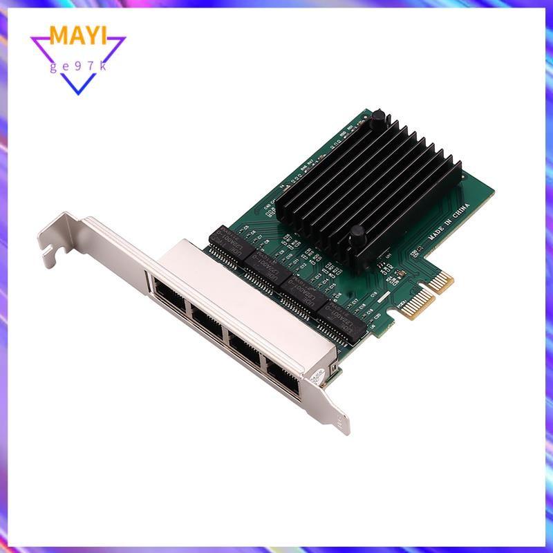 【Mayige97k】Pci-E X1 Gigabit Network Card Pci-Express 4 Port Ethernet ...