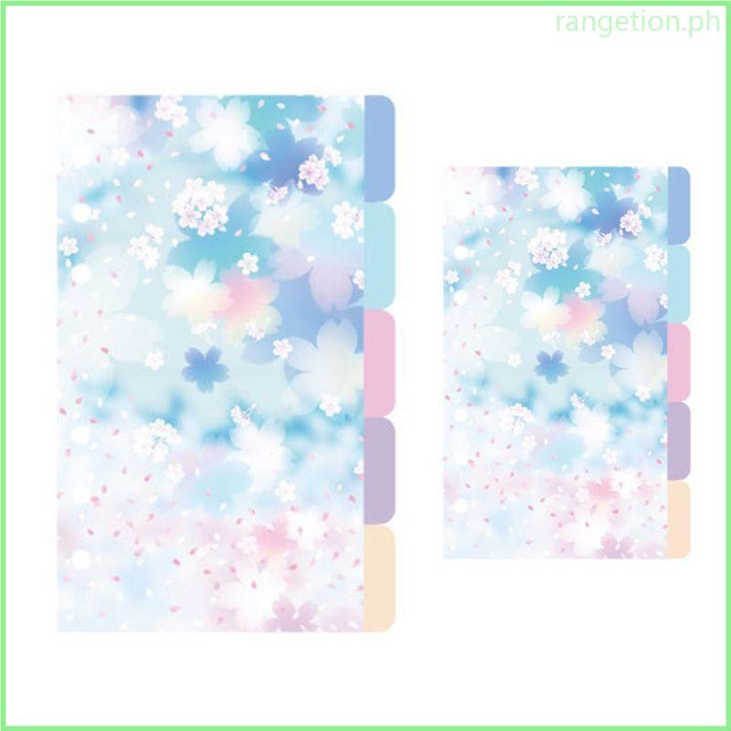 RAN Cute 6 Ring Binder Dividers Tab Dividers Loose Leaf Binder Index ...