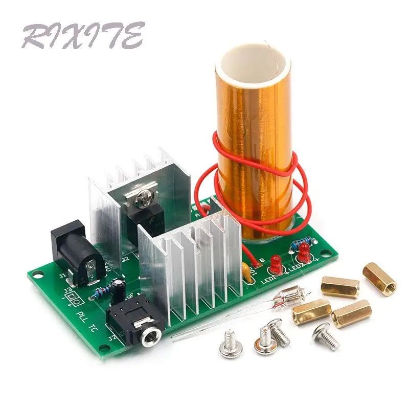 Mini Tesla Coil DIY Kit DC 15-24V 15W Tesla Music Coil Plasma Speaker ...