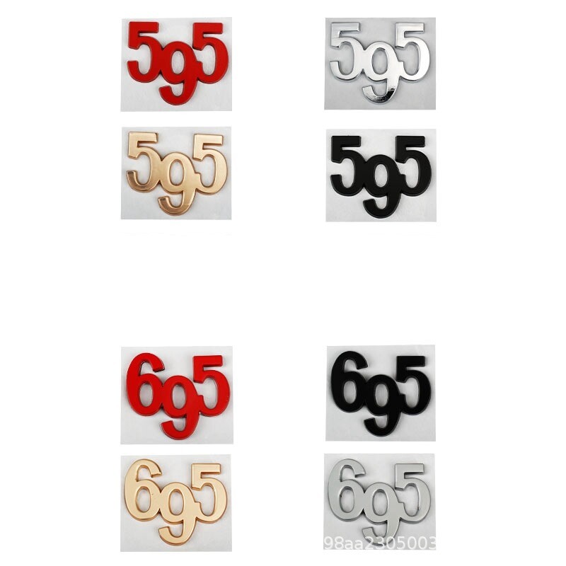 For FIAT ABARTH 595 695 logo rear trunk emblem Car side sticker 3D ...