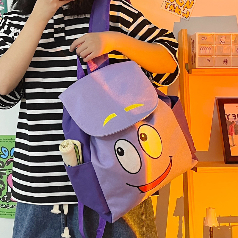 1Pc Diagonal Backpack Adventurous Dora Backpack Dora Map Cartoon Cute ...