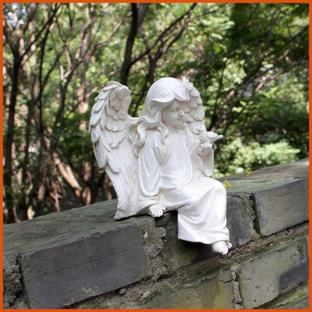 Garden Angels Outdoor Statue Resin Cherub Statue Indoor Outdoor Decor ...