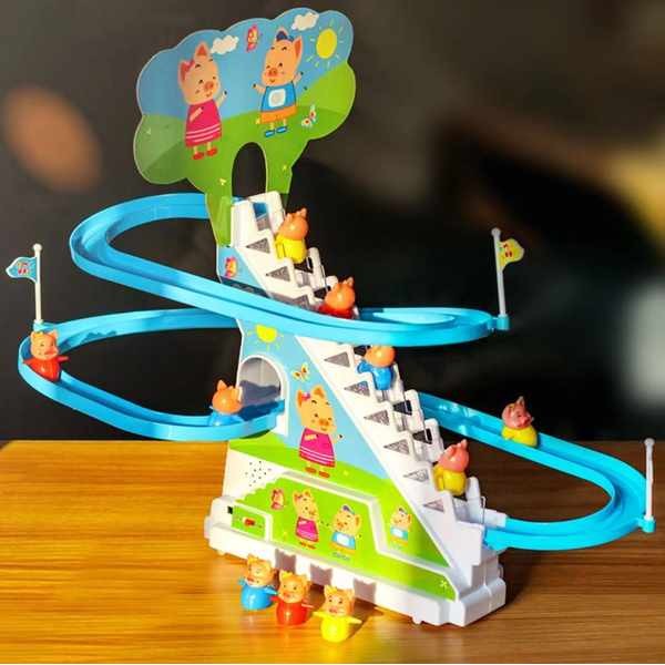 peppa pig toys Tik Tok Peppa Pig Climb Stairs Track Electric Slide ...