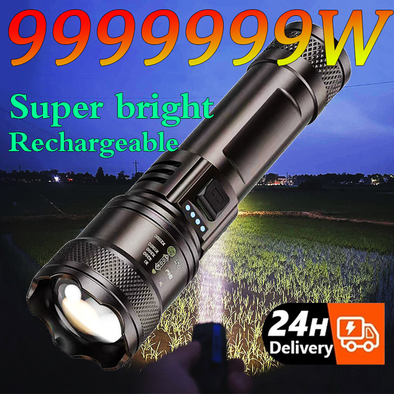 Waterproof Flashlight Rechargeable Heavy Duty Flashlight Rechargeable ...