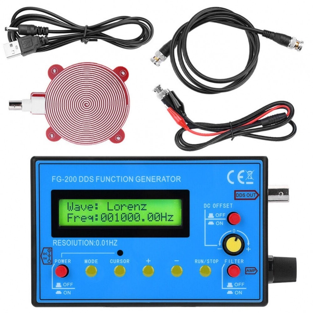 FG-200 0.01-500KHz DDS Function Signal Generator Frequency Counter ...