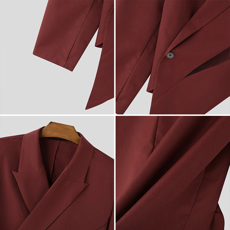 INCERUN Men Vintage Personalized Deconstructed Hollow Solid Color ...