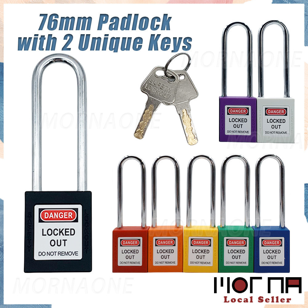 76mm LOTO Padlock Heavy Duty Stainless Shackle Safety Lockout Padlock ...