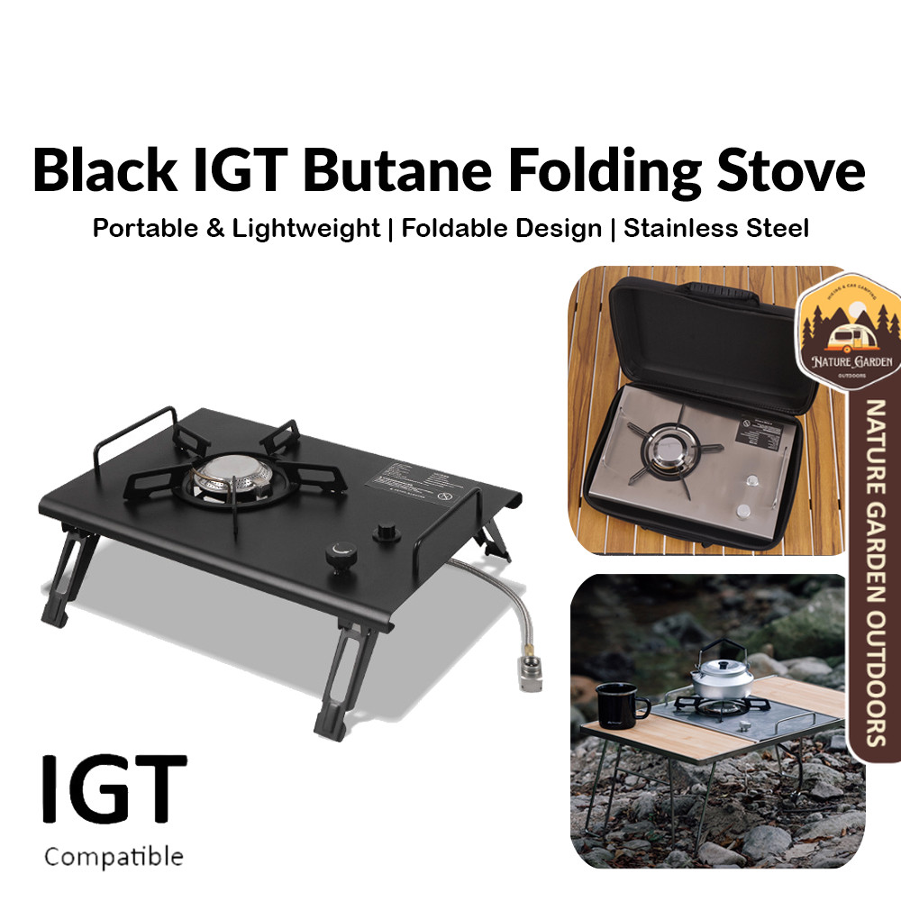 Black IGT Butane Folding Stove Integrated Grill Table 1 Unit IGT Module ...