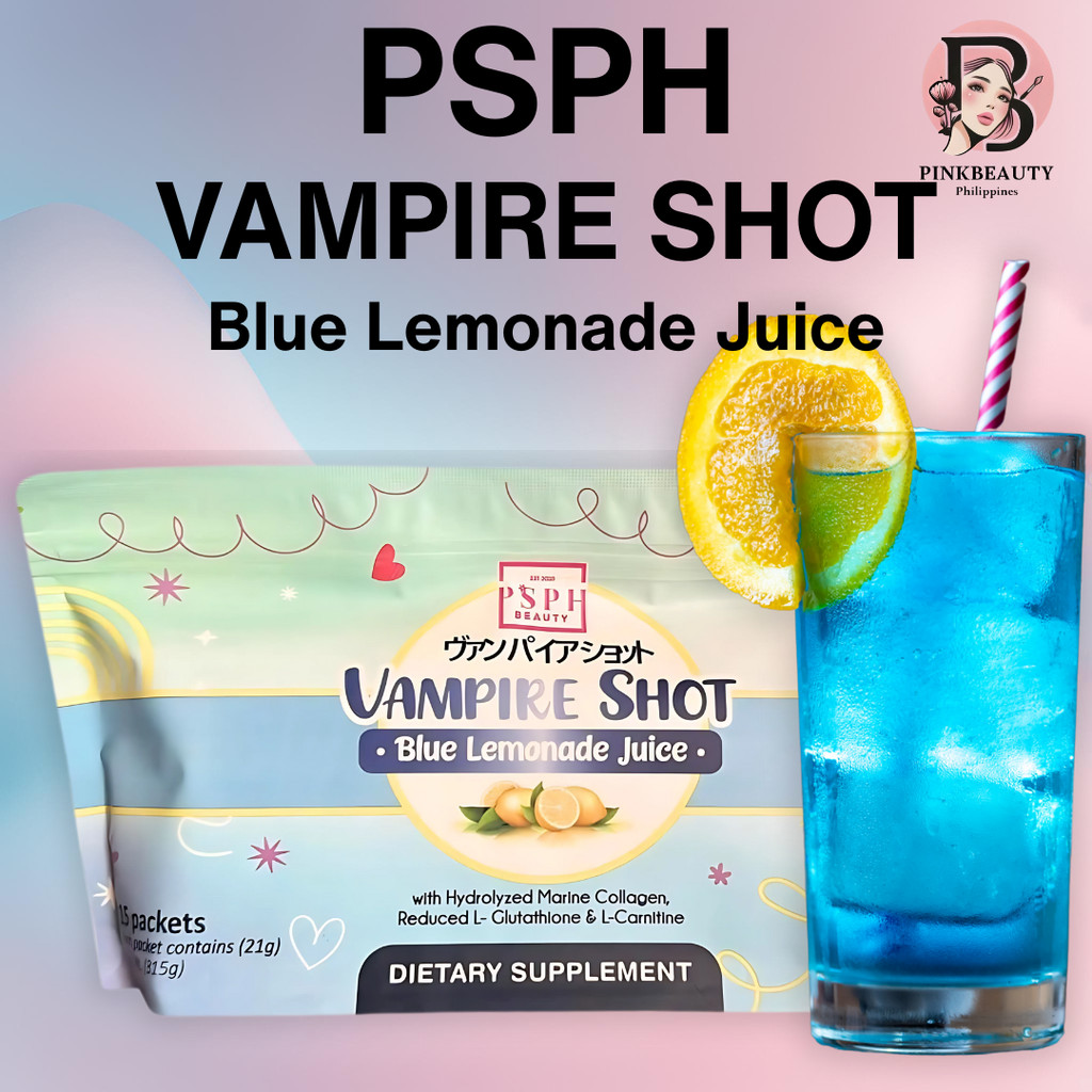 Vampire Shot Blue Lemonade Collagen, Glutathione & Slimming Juice by ...