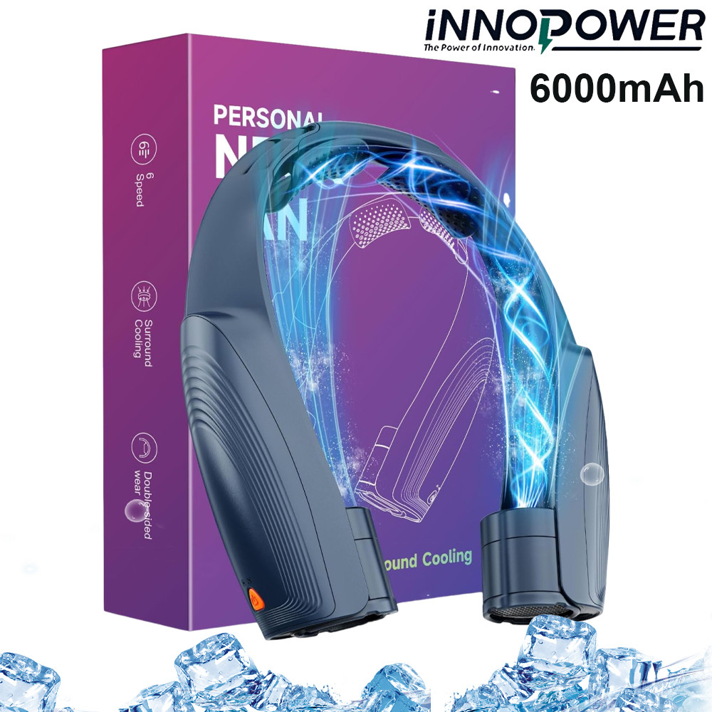 Mini Portable Neck Fan 6000mAh Usb Rechargeable Bladeless Mute Sports ...