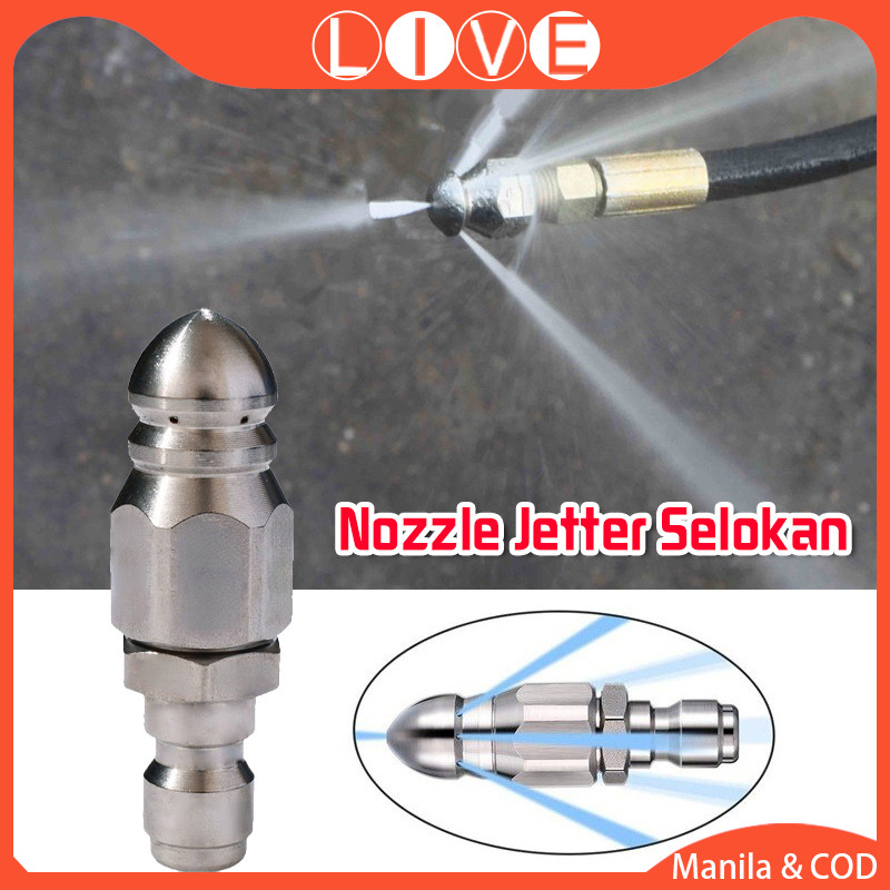 Sewer Jetter Nozzle 1/4'' Sewer Dredging Cleaning Nozzle High Pressure ...