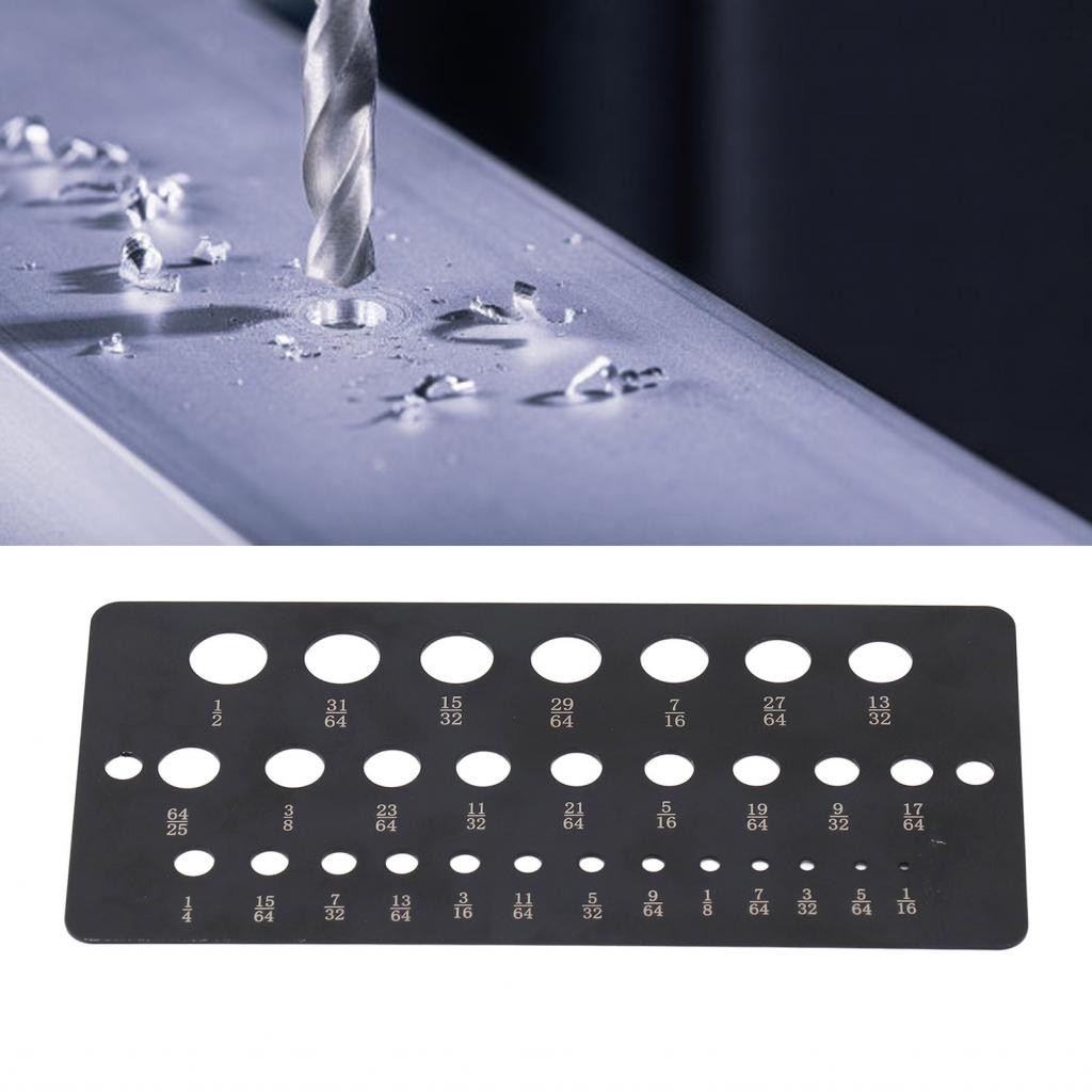 Drill Size Gauge Drill Bit Size Checker High Accuracy 29 Hole Sturdy ...