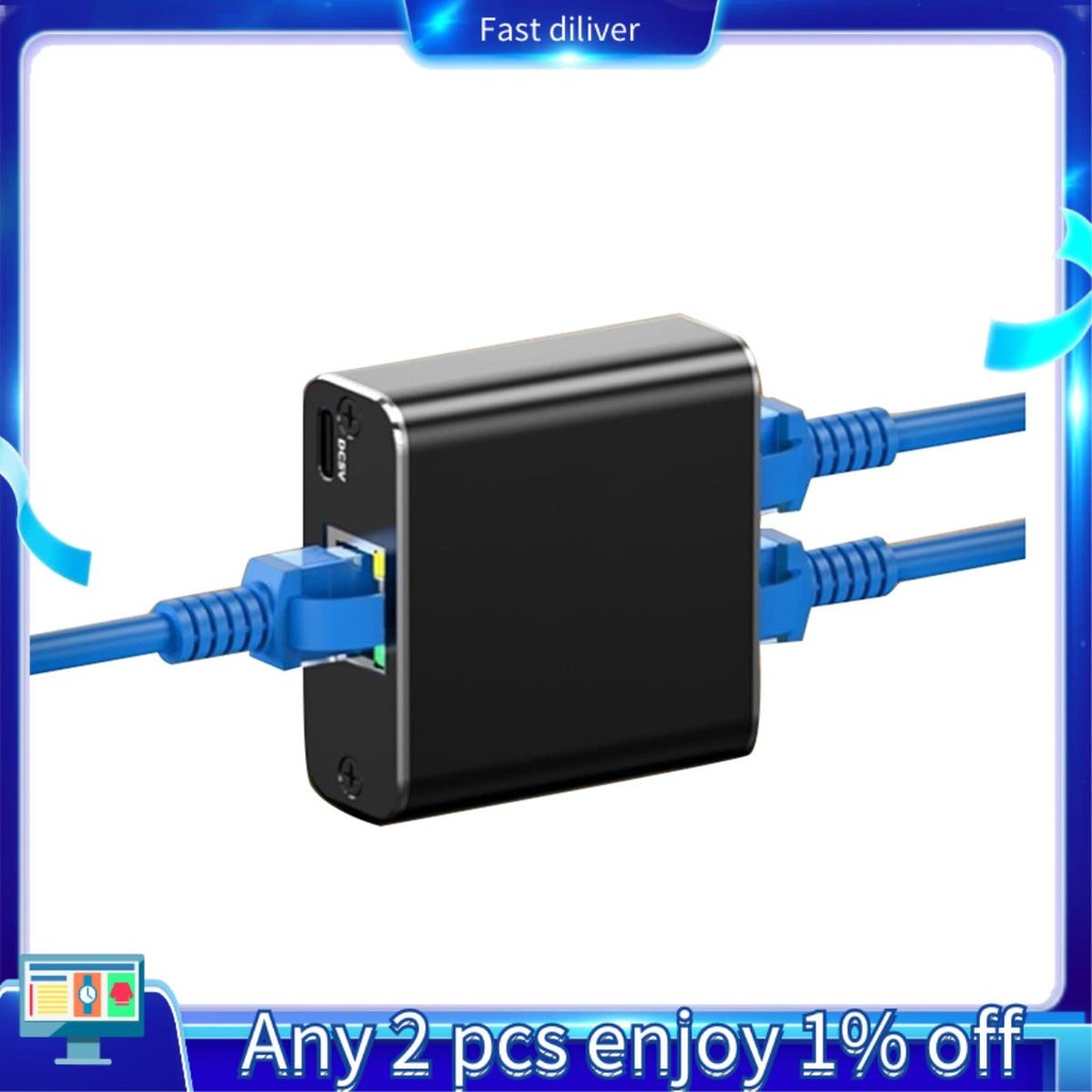 Rj45 Splitter 1 to 2 Gigabit Ethernet Adapter Internet Network Cable ...