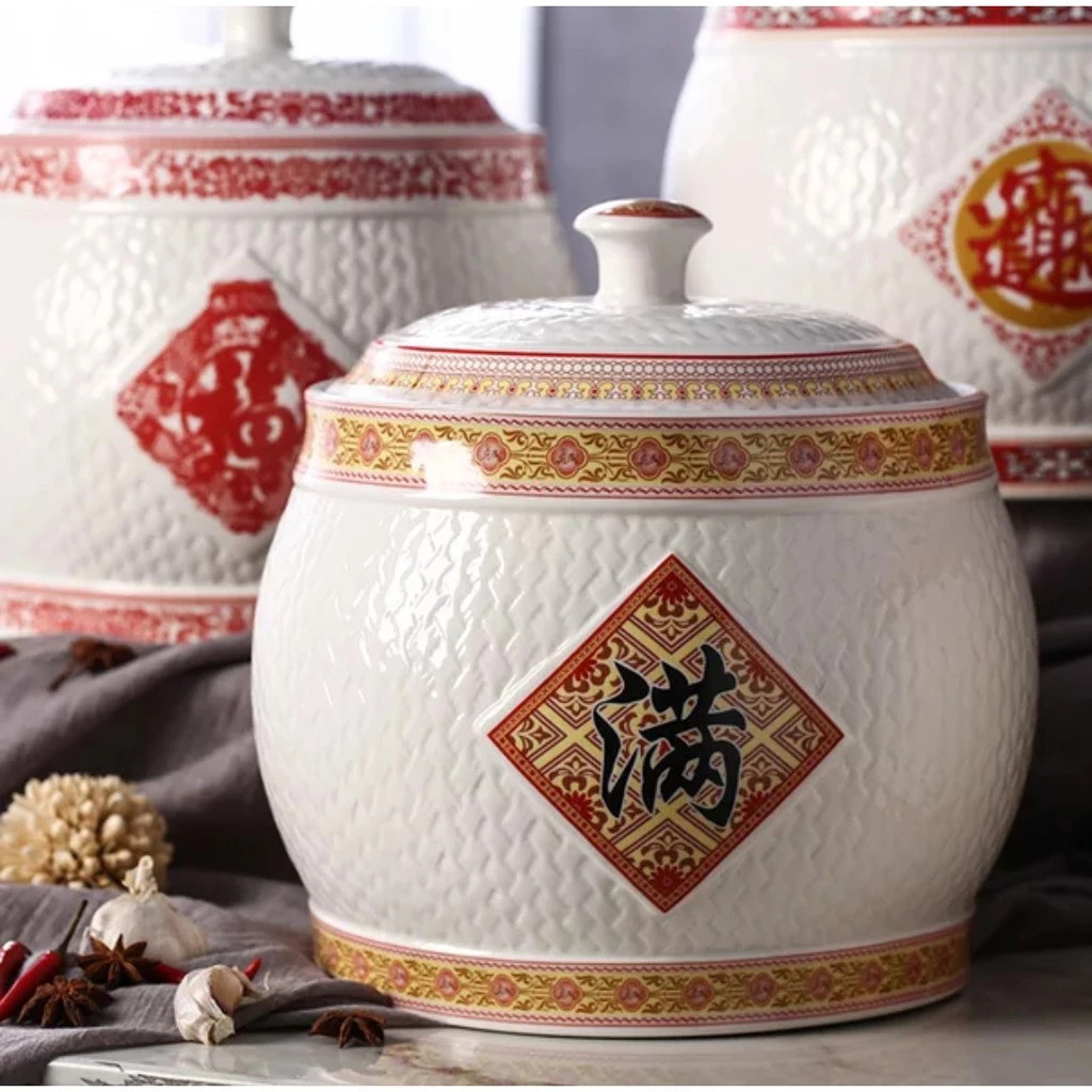 MARH [COD]Ceramic Rice Storage/Rice Storage/ Rice Vase Porcelain Rice ...