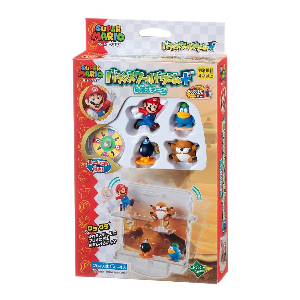 EPOCH Super Mario Balance World Game + Desert Stage 4 Figures MABS, PVC ...
