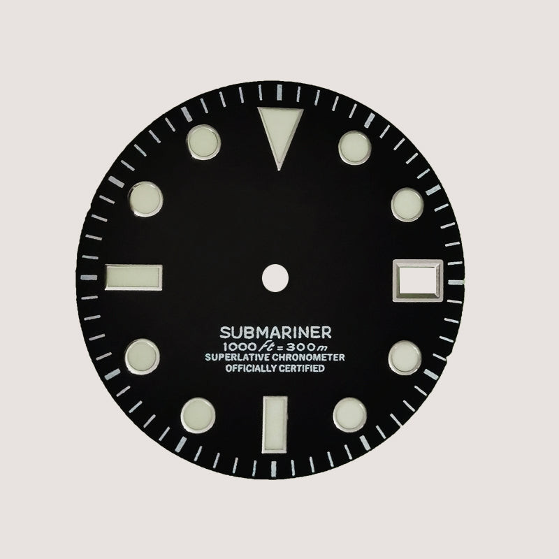 SUB Dial Mod Series Rlx-style Swiss Luminous Blue-green Glow Triangle ...