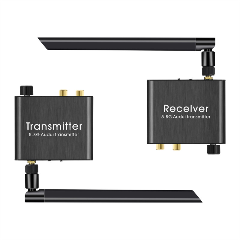 50M 5.8G Wireless Audio Sender Transmitter and Receiver 2.4G Wireless ...