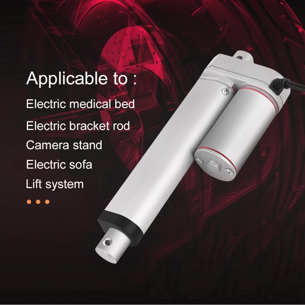 100mm Stroke High Duty 750N Straight Line Electric Linear Actuator 24V ...