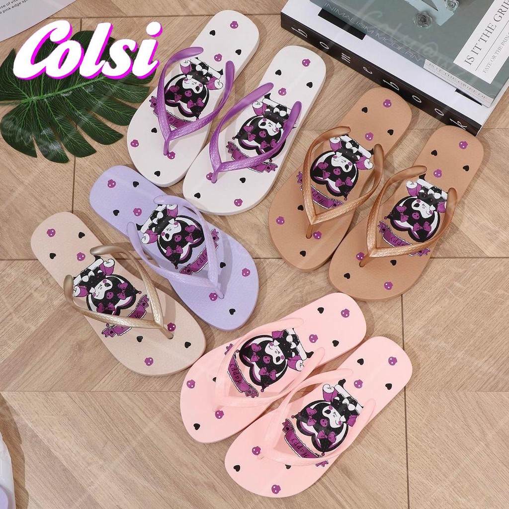 [Colsi]New Kuromi Cartoon Ipanema Beach Slippers Fashion Flip Flops For ...