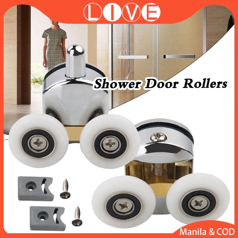 2Pcs Shower Door Rollers Wheels Shower Door Track Pulleys Wheels Twin ...