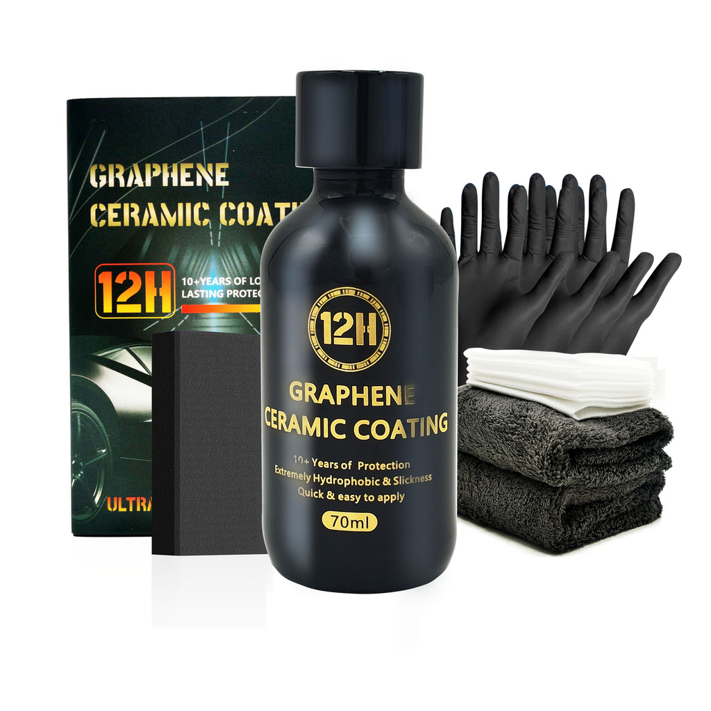 Graphene Ceramic Coating for Cars 70ml -𝟏𝟐𝐇 𝐀𝐝𝐯𝐚𝐧𝐜𝐞𝐝 𝗚𝗿𝗮𝗽𝗵𝗲𝗻𝗲 Coating for Car Detailing - 10 ...