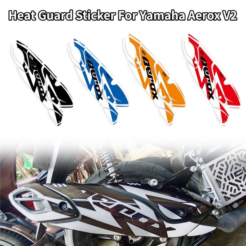 YAMAHA Aerox V2 Heat Guard Sticker Exhaust Cover Decorative Water Proof ...