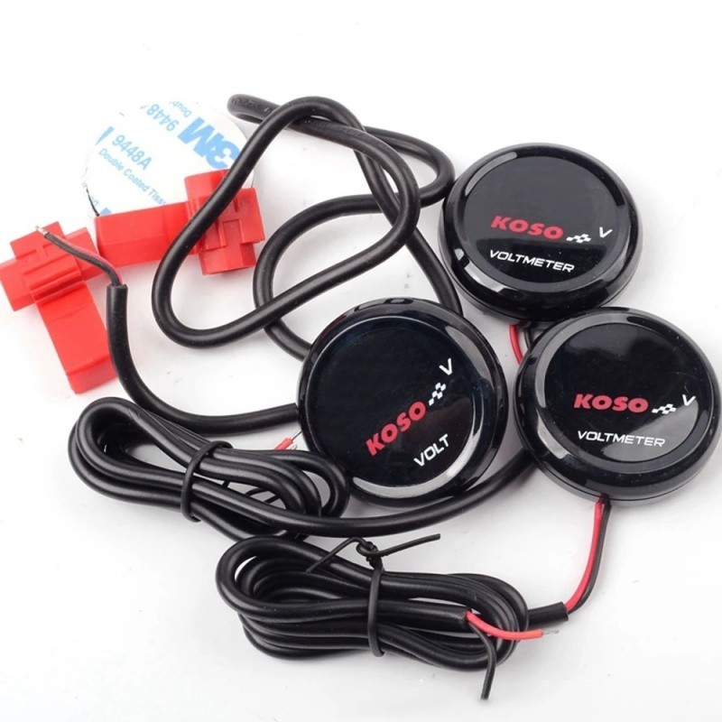 Universal KOSO motorcycle voltmeter, circular mini voltmeter, digital ...