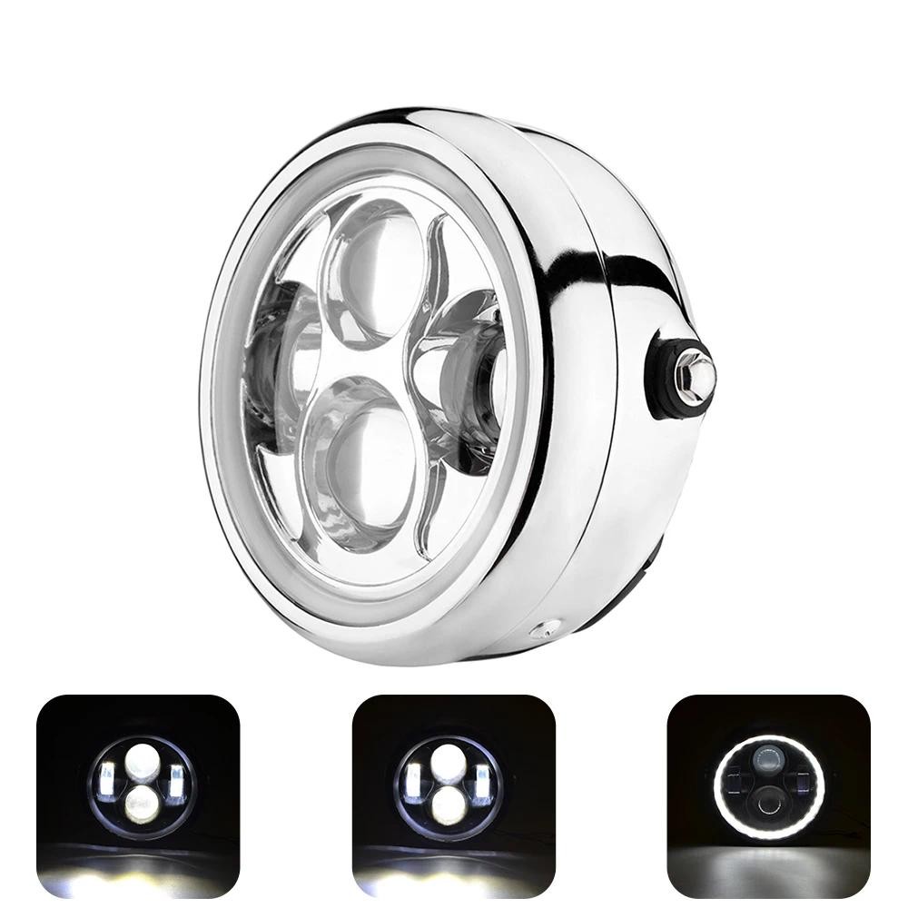 6.5" LED Motorcycle Headlight Headlamp Aluminum Head Light Phare led ...