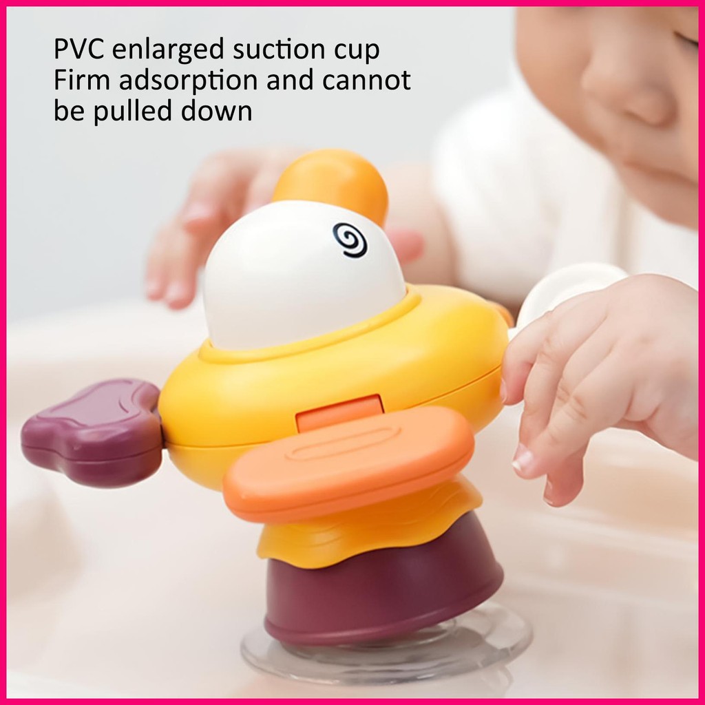 High Chair Suction Toy Spinner Duck Shaped Suction Cup Toy Fidget ...