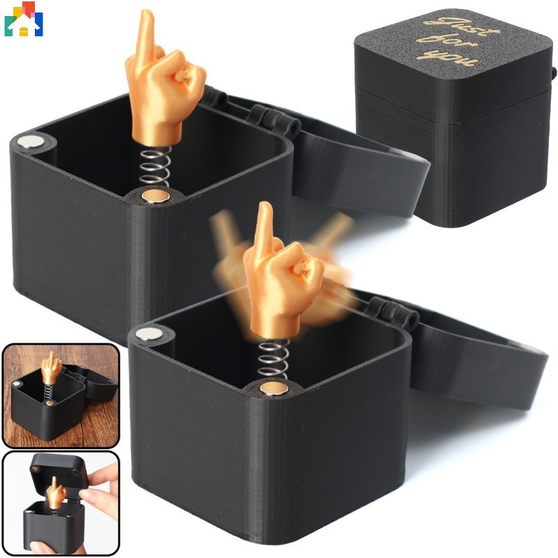 Fun Surprise Prank Toys Creative Middle Finger in The Box Desk ...