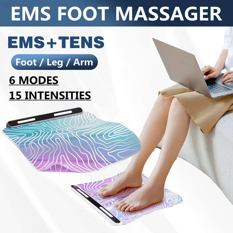 EMS Foot Massager Pad Wireless Remote Control Leg Arm Muscle ...