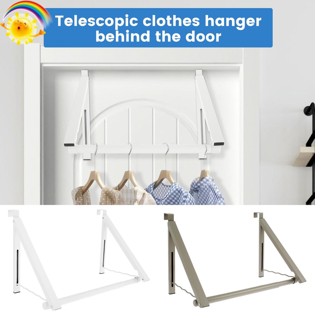 Over The Door Clothes Hanger Adjustable Over The Door Drying Rack Iron ...