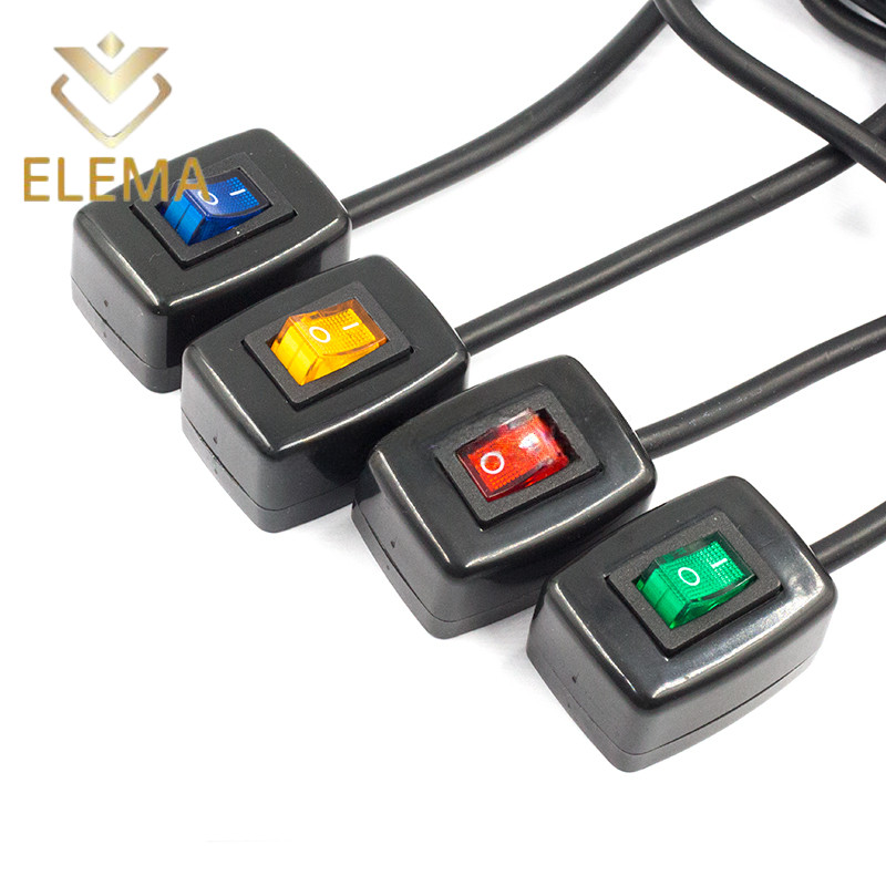 Universal Car Switch 12V/24V 220V LED switch with Cable Wire 75CM self ...